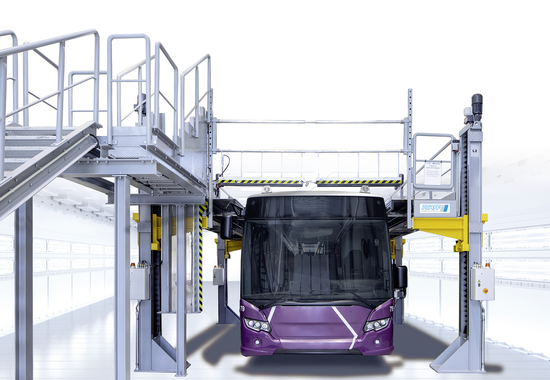 Roof Access Platform for Buses - Dendro Lift